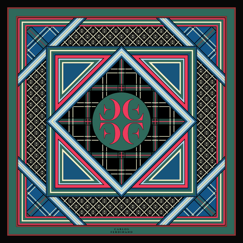 Carlos Ferdinand Monogram Check Classic 90cm CF219-4 – Gabiano US