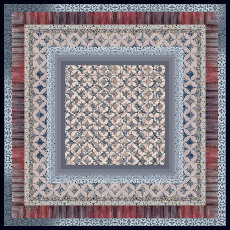 Armine Eyelet Border Slate Blue AR6323 90 cm – Gabiano US